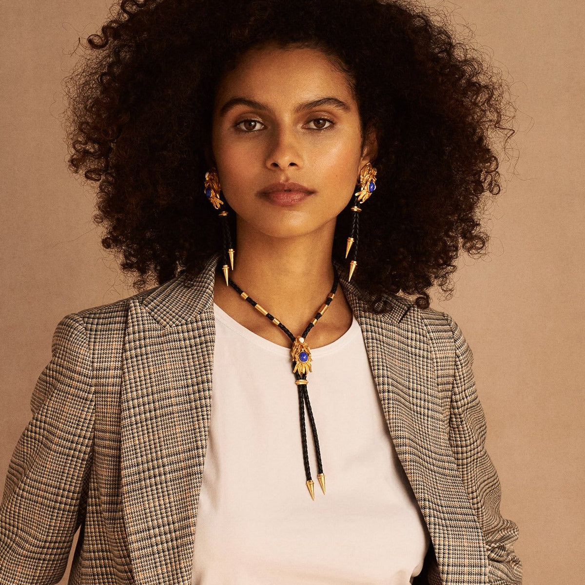 Black Gold Dragonfish Necklace | Costume Statement Necklace | Sonia Petroff